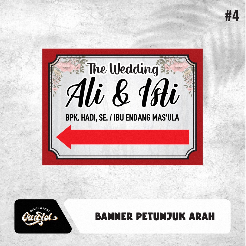 Jual Banner Petunjuk Arah Pernikahan JDM | Shopee Indonesia