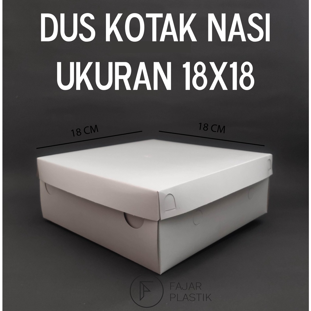 Jual box nasi/ kardus nasi polos tebal 18x18 / Kotak dus 18x18 Asley ...