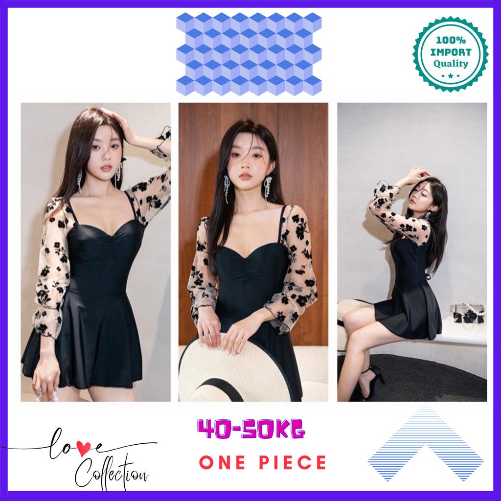 Jual Swimsuit One Piece Renda Lengan Panjang Rok Celana Baju Renang ...