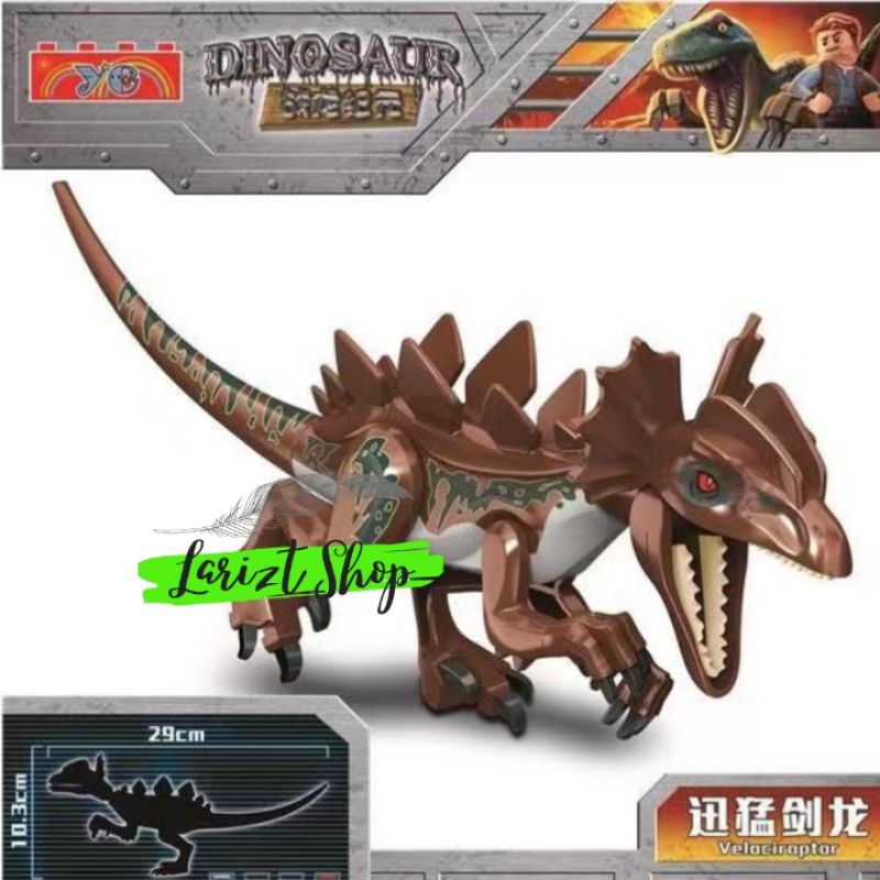 Jual Building Block Jurassic Dinosaurus World Dilophosaurus Raptor ...