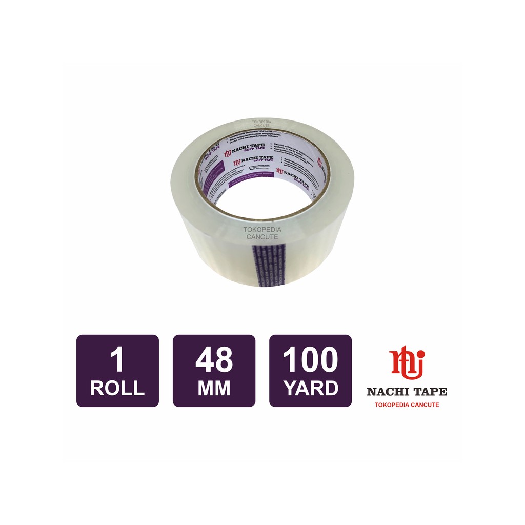 Jual NACHI OPP TAPE 2 INCH x 100Y - LAKBAN BENING KARTON / KARDUS | Shopee Indonesia