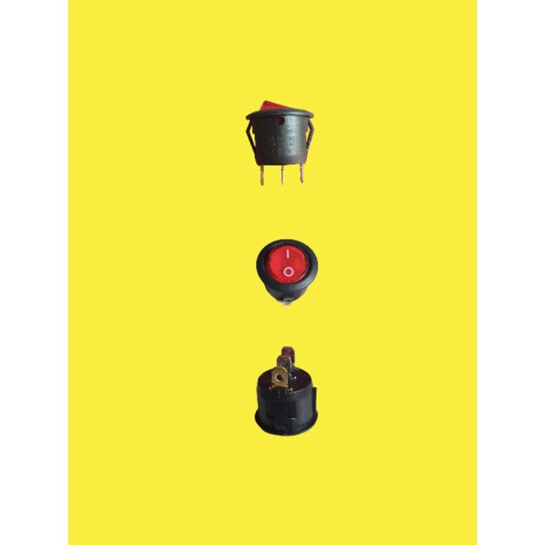 Jual Saklar On Off Bulat Lampu Rocker Switch Kaki 3 Pin 3P | Shopee ...