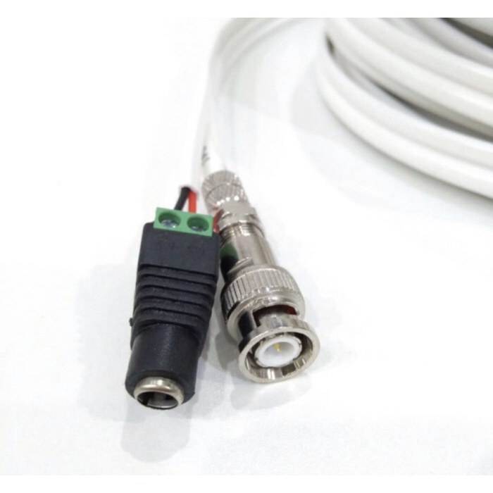 Jual KABEL CCTV JADI RG59 PLUS POWER 25METER KOMPLIT DENGAN KONEKTOR ...