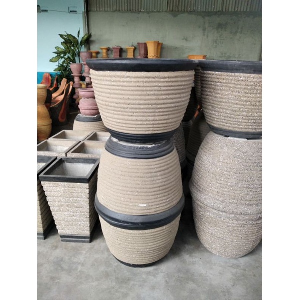 Jual pot bunga bulat batu alam | Shopee Indonesia