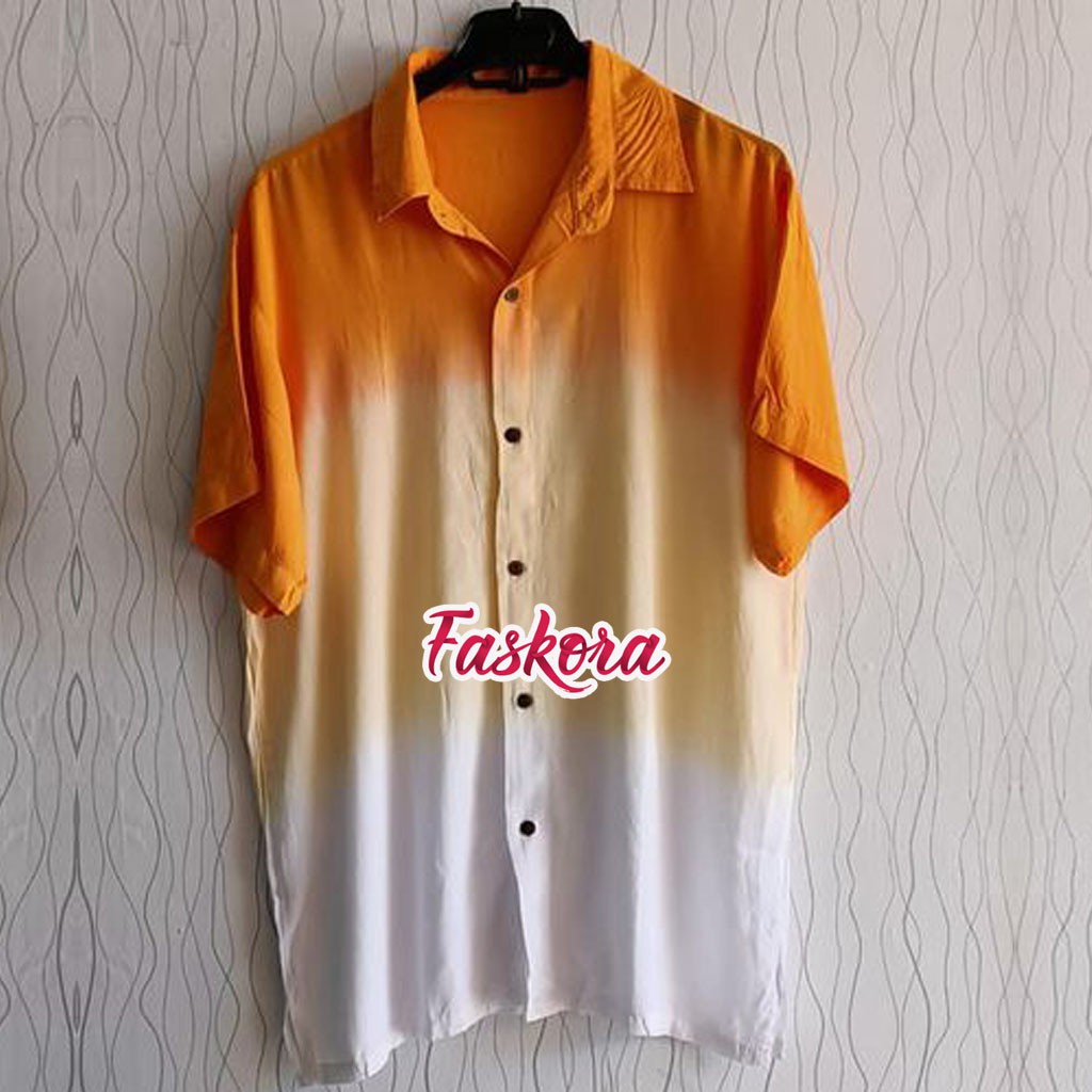 Jual Kemeja Tie Dye Wanita Pria Unisex Kemeja Gradasi Pria Wanita Baju Kemeja Lengan Pendek