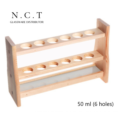 Jual Wooden Colorimetric Tube Rack / Test Tube Rack 50 ml (6 holes ...