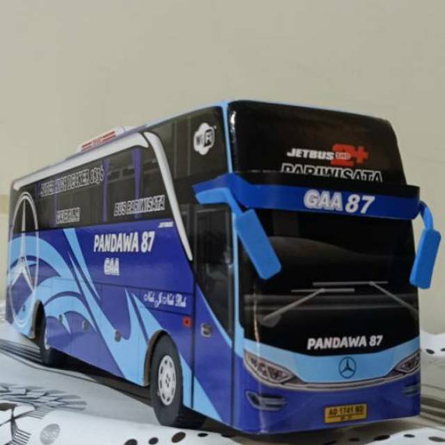 Jual Miniatur Bus bis / mainan bus bis Pandawa 87 Jetbus SHD Biru ...