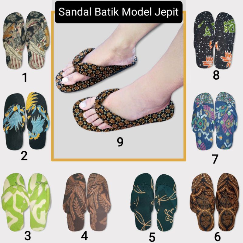 Jual Sandal Batik Wanita Motif Etnik Solo Jogja Sandal Trendy Santai ...