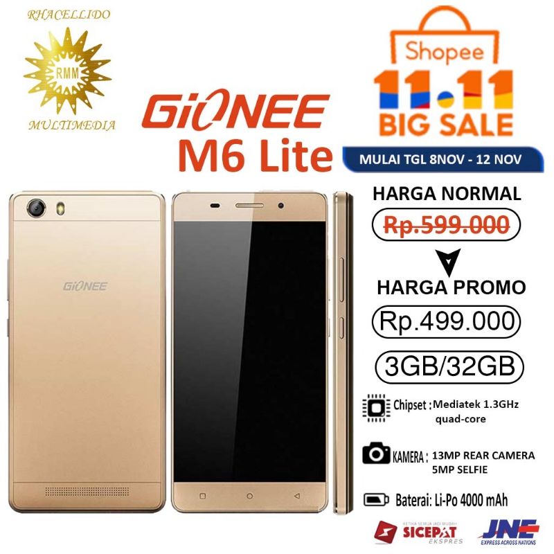 Jual GIONEE P7 MAX / M6 LITE 3GB/32GB 2GB/32GB MINUS TOMBOL ON OFF ...