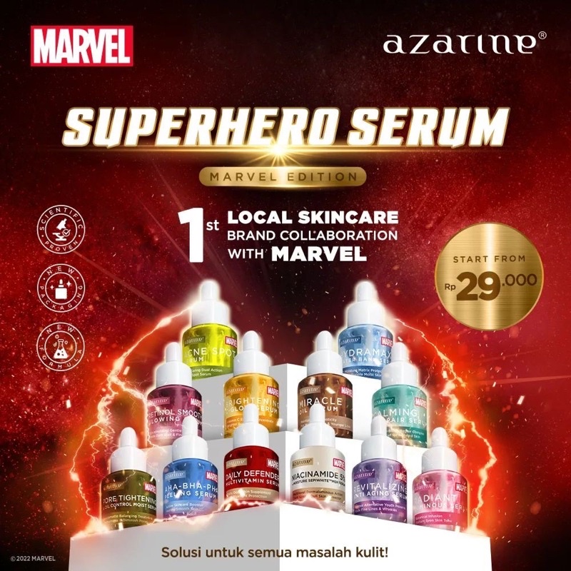 Jual AZARINE SUPERHERO SERUM x MARVEL SERIES | Shopee Indonesia