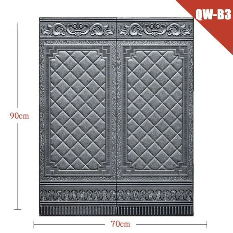 Jual (FREE LIST BORDER)!!Wallpaper Foam 3D Moulding Pintu Kayu Jati ...