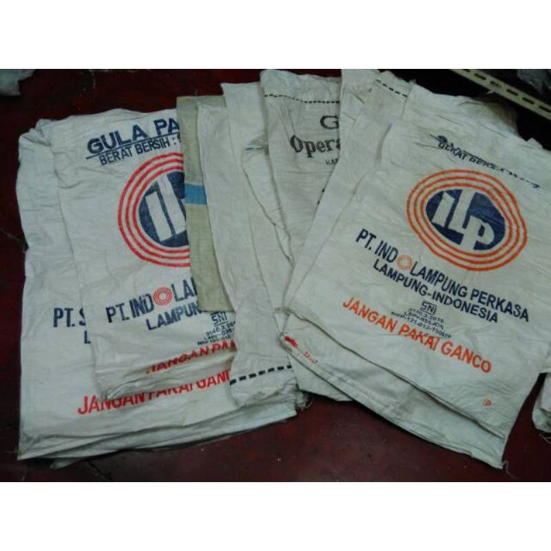 Jual 0Goni Gula Goni Plastik Bekas Gula Goni Plastik 50Kg Uk 60x100Cm ...