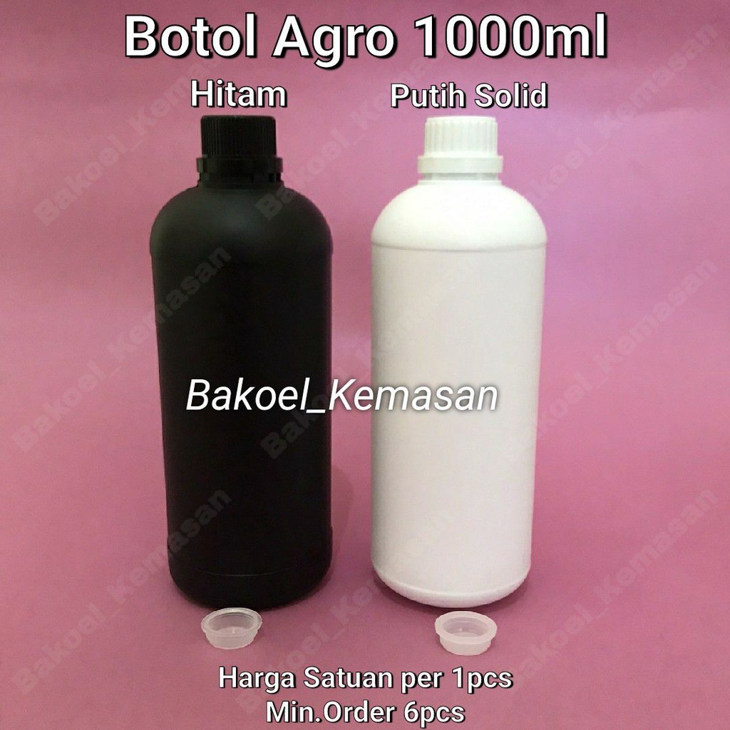 Jual Botol Pupuk 1L - Botol Labor Agro 1000ml - Botol HDPE 1000 ml Putih Susu Solid 1Liter ...