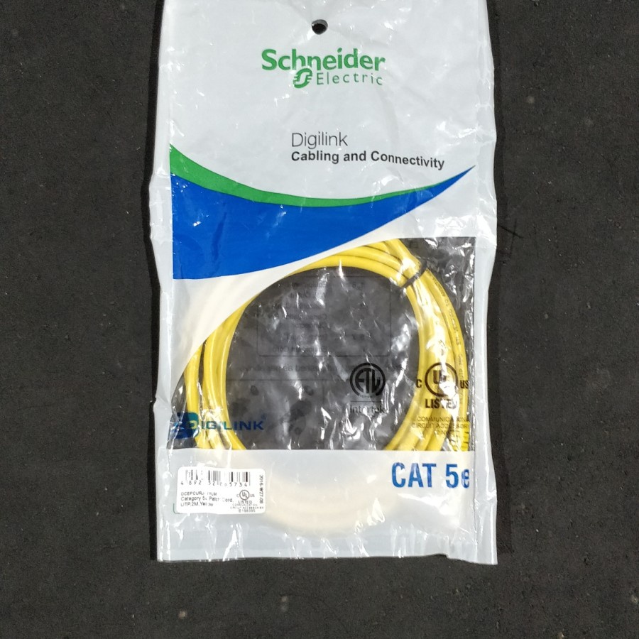 Jual Schneider Kabel LAN Patch Cord UTP Cat.5e panjang 2 meter ORIGINAL ...