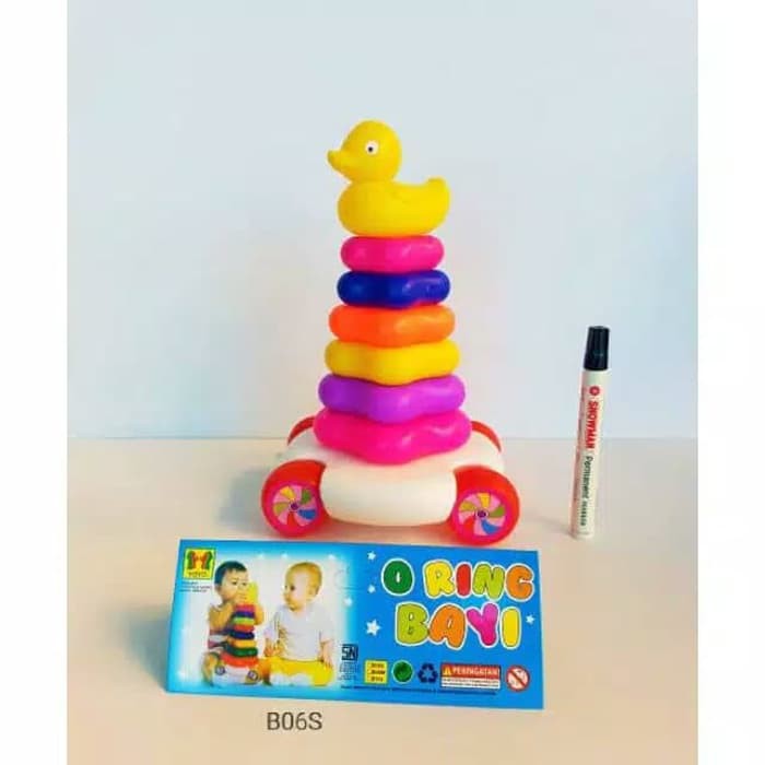 Jual Mainan Donat Susun Stacking Ring Donat Roda Isi 6 Pcs | Shopee ...