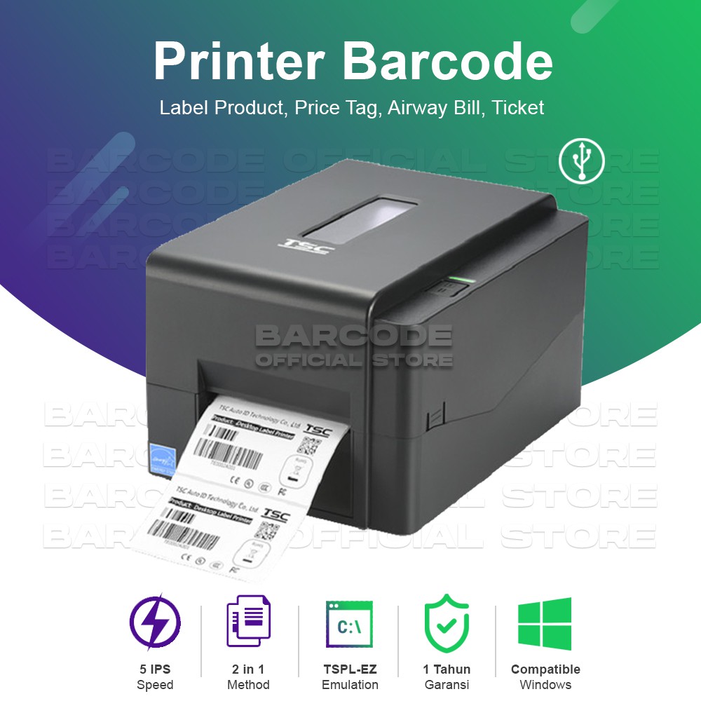 Jual Printer TSC TE300 / TE-300 Cetak Stiker Label Semicoated Thermal ...