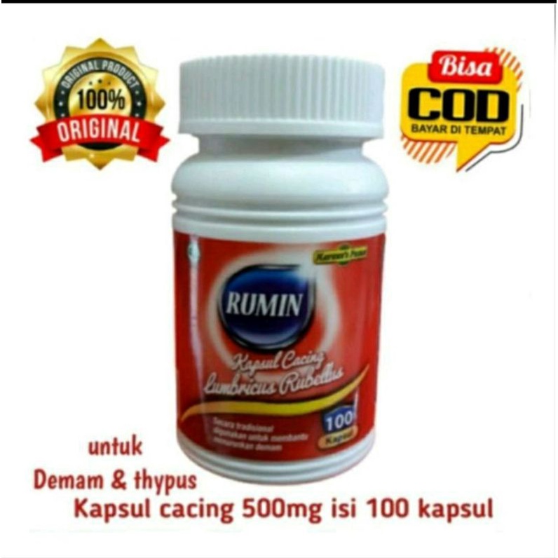Jual RUMIN KAPSUL CACING MENURUNKAN DEMAM,TYPES ISI 100 KAPSUL | Shopee ...