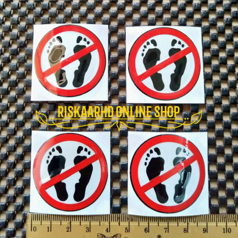 Jual Sticker Dilarang Injak Cutting | Shopee Indonesia