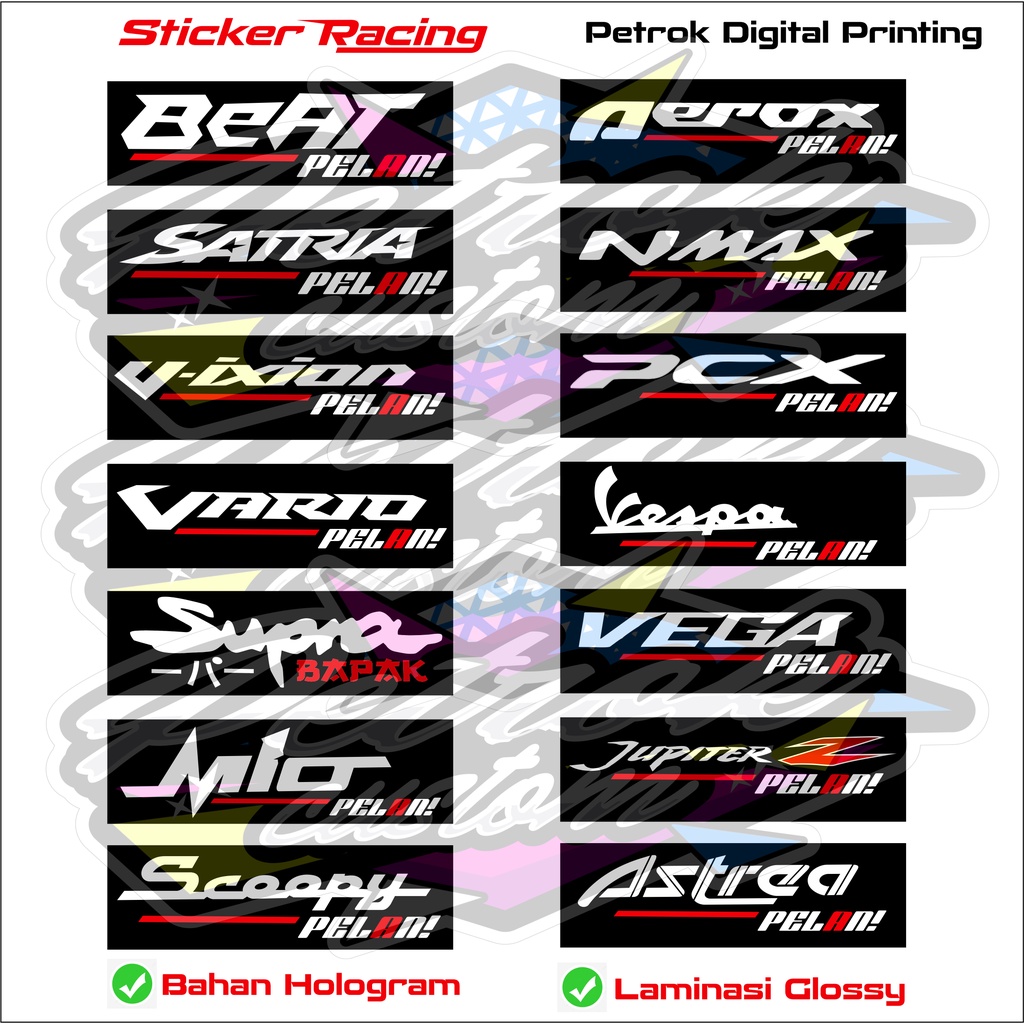 Jual Stiker Motor Stiker Racing Stiker Kata Kata Stiker Helm Stiker ...