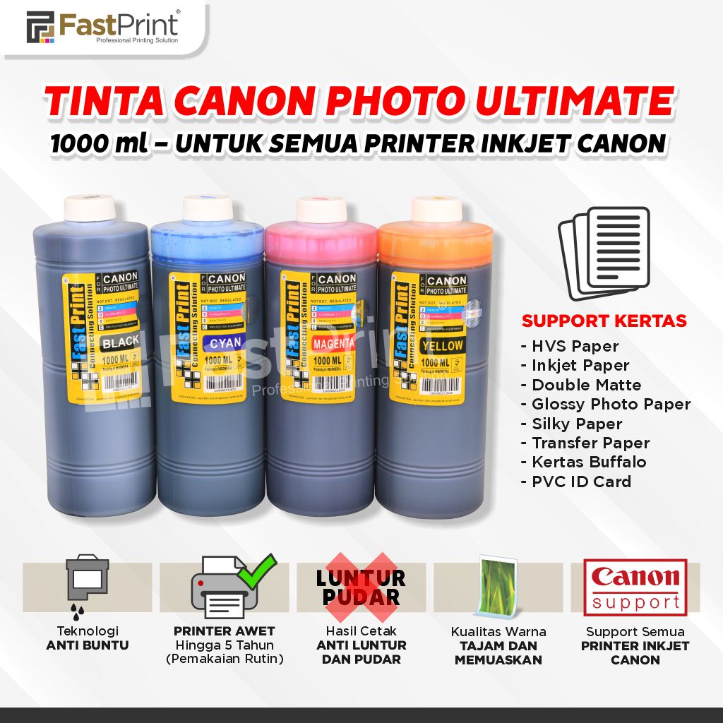 Jual Tinta Canon Dye Based Photo Ultimate Ink 1000 ML | Shopee Indonesia