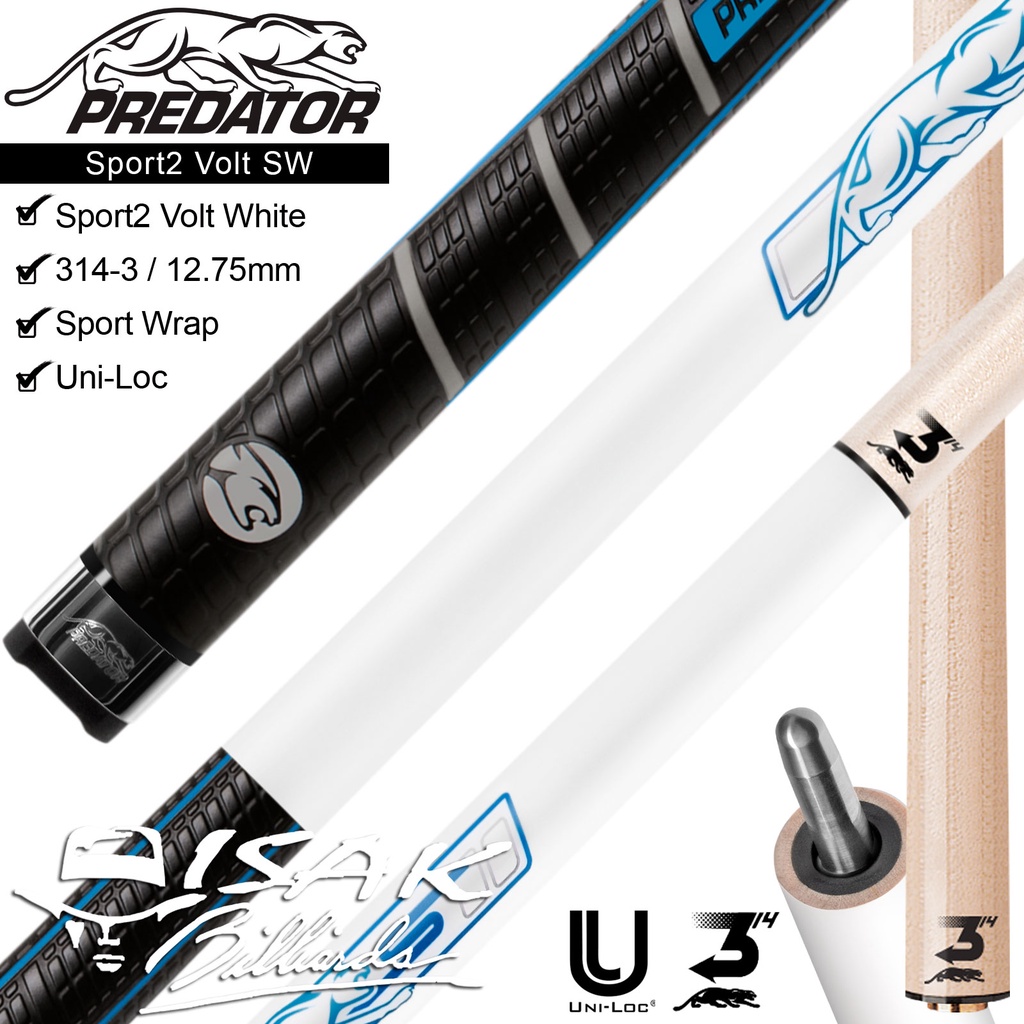 Jual Predator Sport2 Volt SW Uniloc low Deflection Billiard Cue Stick ...