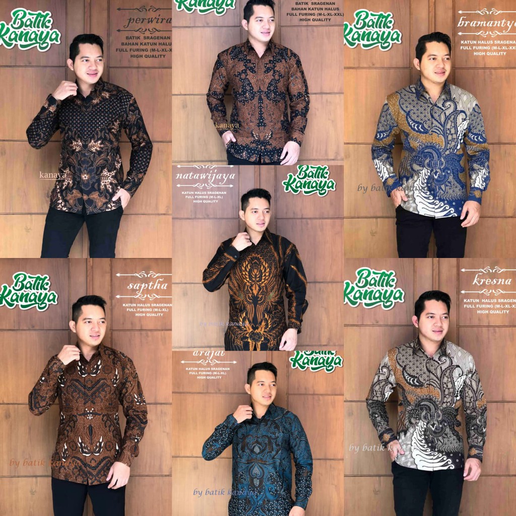 Jual Astaguna Baju Batik Pria Lengan Panjang Full Furing Katun halus ...