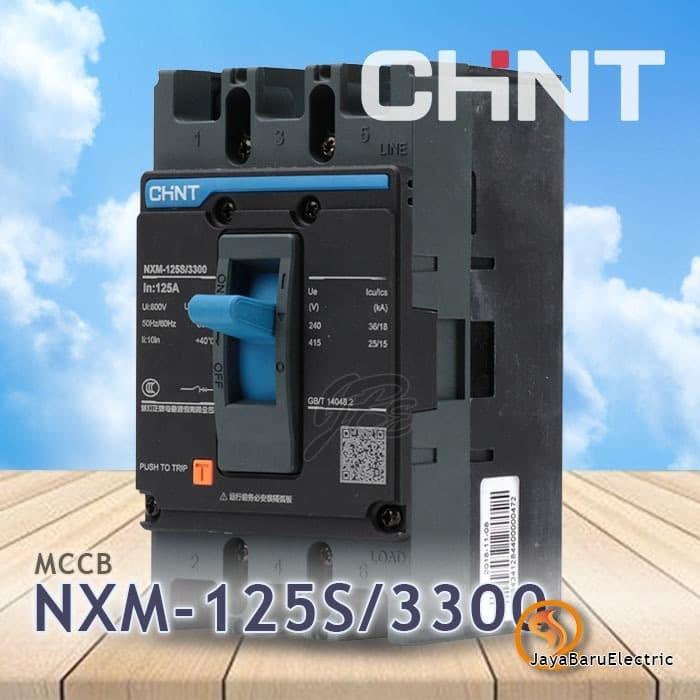 Jual Mccb Breaker Chint Nxm-125S Nxm125S 3P 80A 100A 125A | Shopee Indonesia