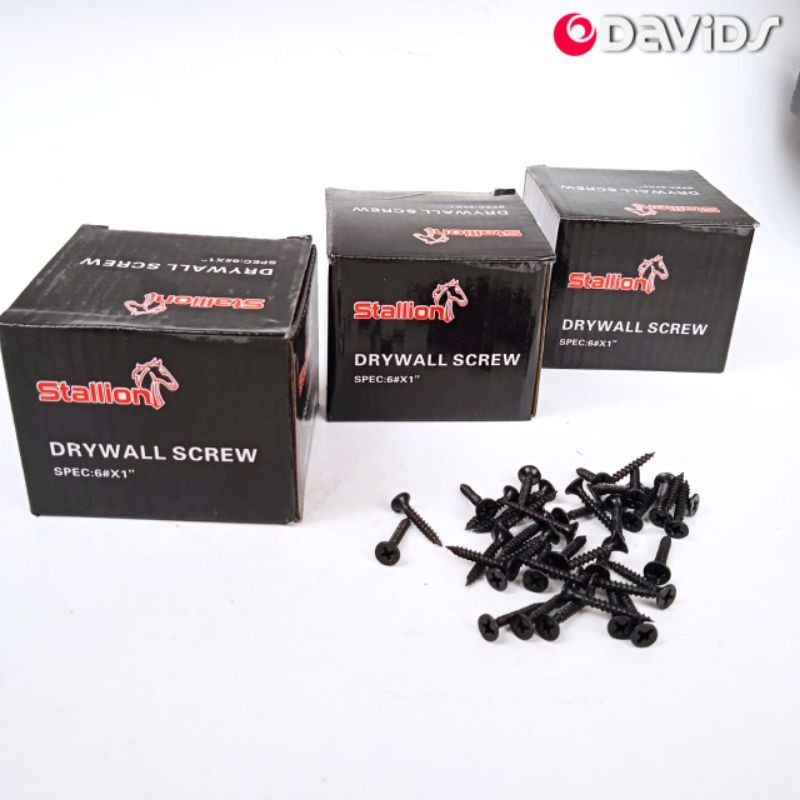Jual Sekrup Gypsum Skrup Gipsum Baja Drywall Screw 1 1¼ 1½ 2 inch Stallion 500gram | Shopee ...