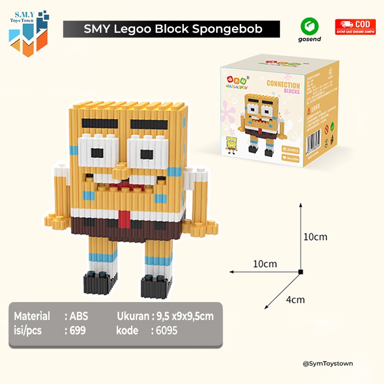 Jual Nano Block Spongebob - Bricks Education Nano Block / Mainan Balok ...