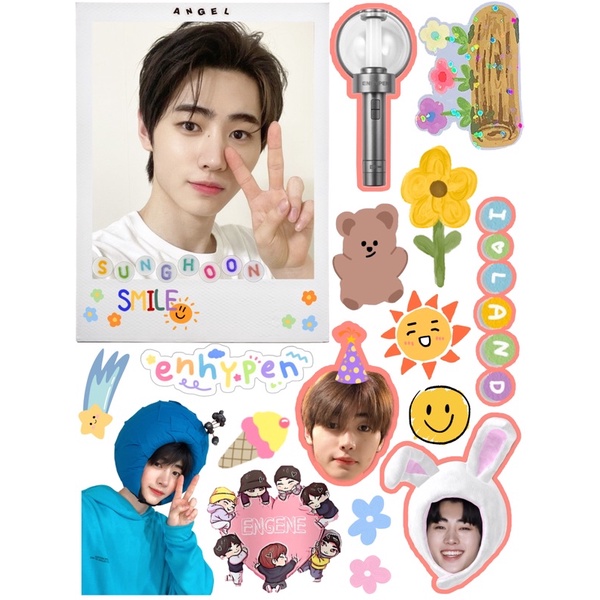 Jual Stiker ENHYPEN Cute Aesthetic ( Sudah Cutting ) Jay Sunghoon Heeseung Sunoo Jake Jungwon ...