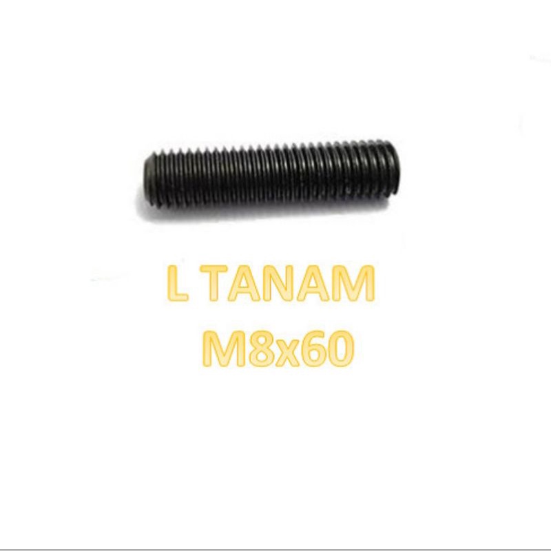 Jual BAUT L TANAM M8X60 BAJA HITAM / BAUT L TANAM M8 X 60 HITAM SOCKET ...