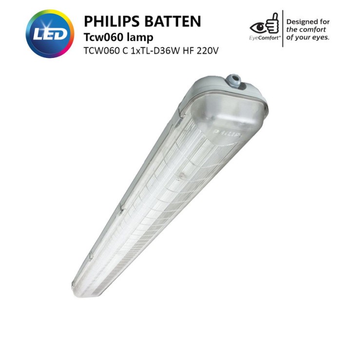 Jual PHILIPS Kap lampu Weatherproof TCW060 C 1xTL-D36W HF 220V | Shopee ...