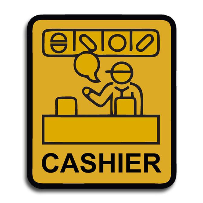 Jual Kualitas Terbaik] Papan Tanda Kasir Cashier Sign System - Kuning ...
