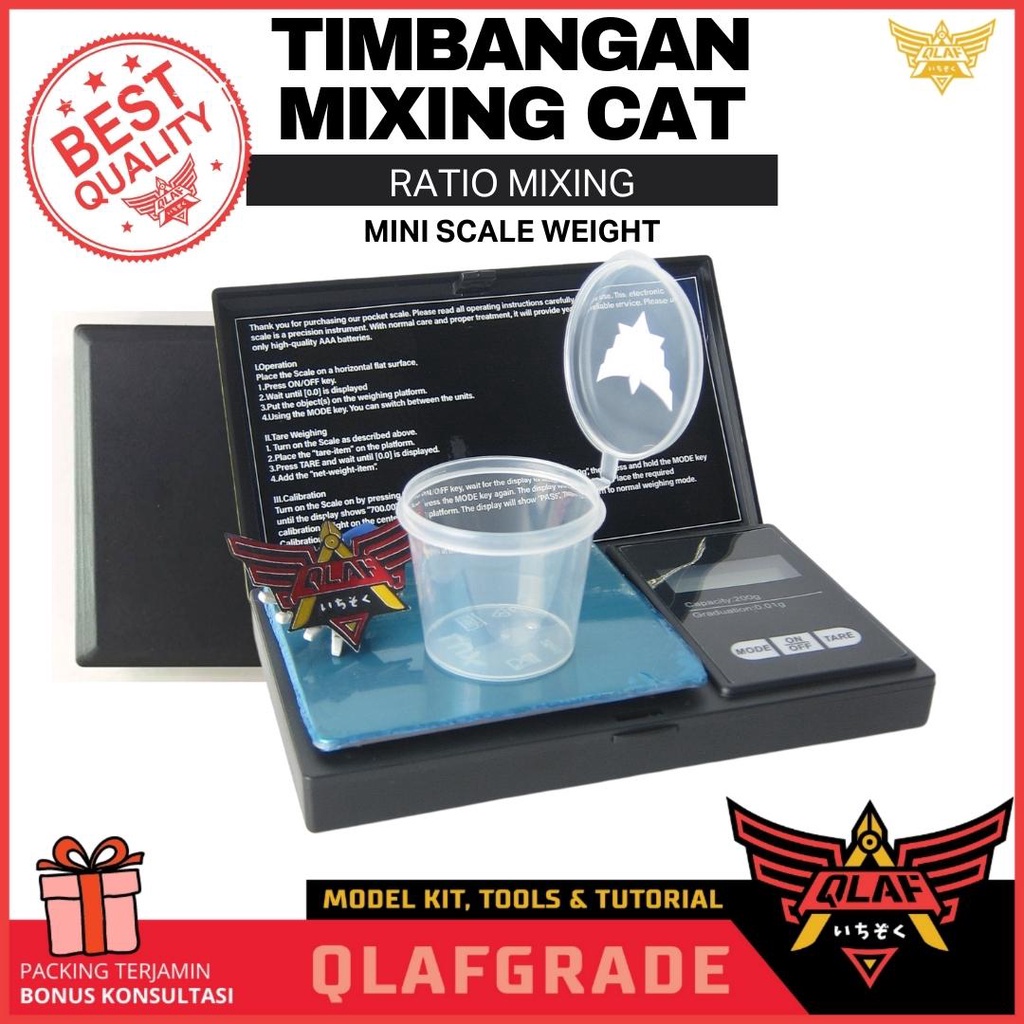 Jual TIMBANGAN RATIO MIXING CAT pencampuran presisi 200 g mini scale ...
