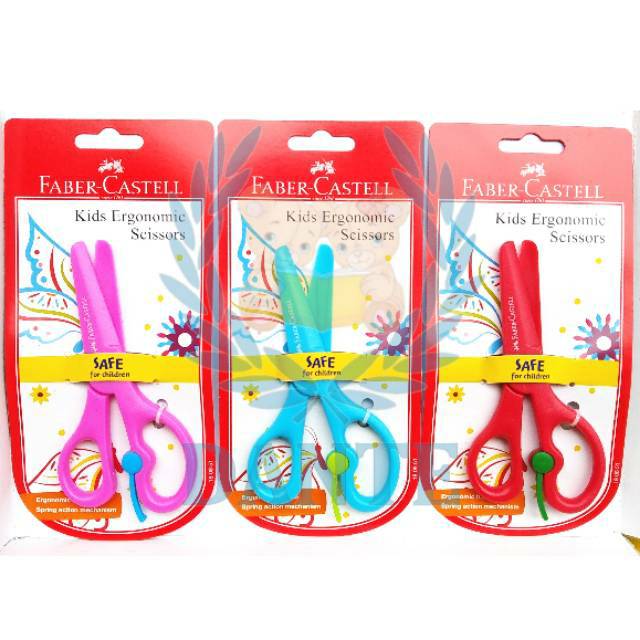 Jual Gunting Faber Castell Kids Ergonomic Scissors | Shopee Indonesia