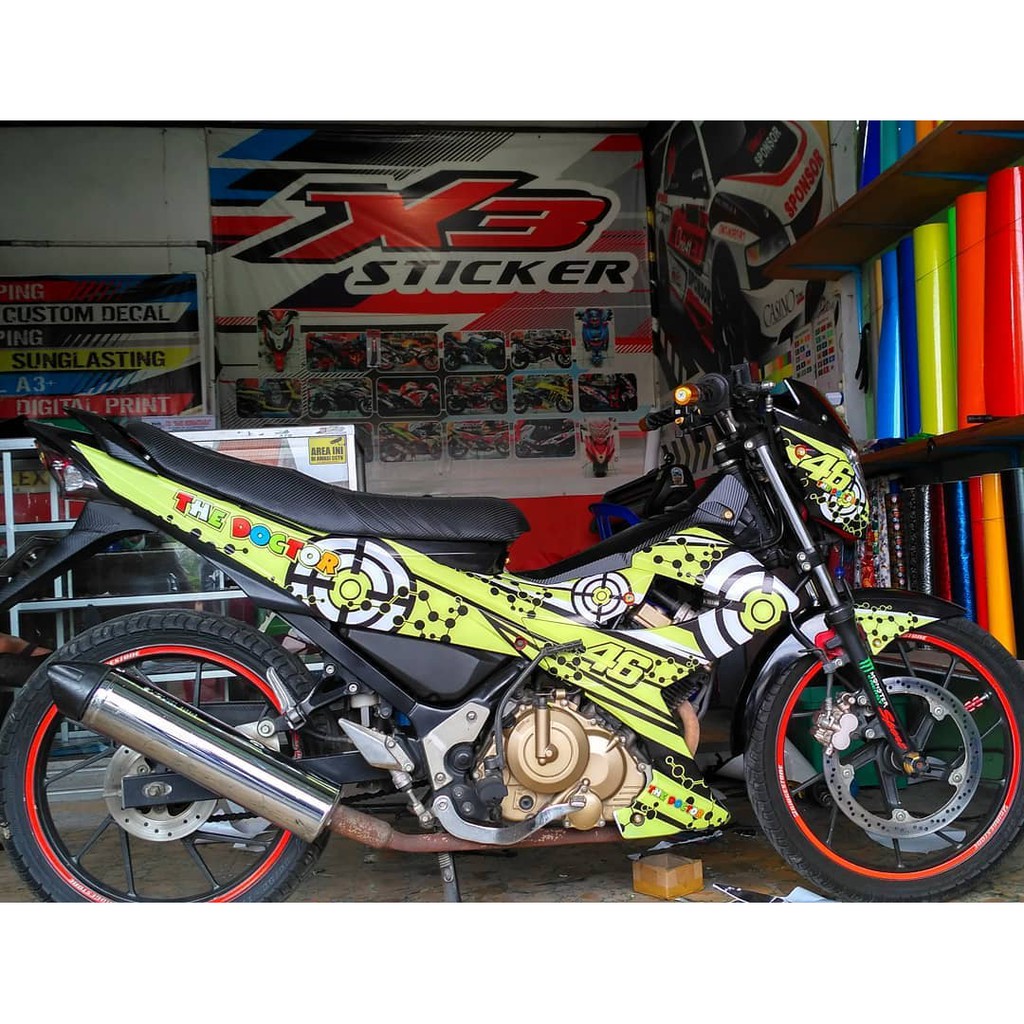 Jual Sticker Decal Satria FU barong Rossi Fullwrap | Shopee Indonesia