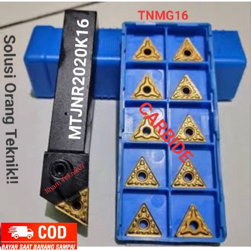 Jual HOLDER BUBUT LUAR PAHAT BUBUT BESI SET PISAU BUBUT HOLDER MTJNR2020K16 SET INSERT TNMG16 ...