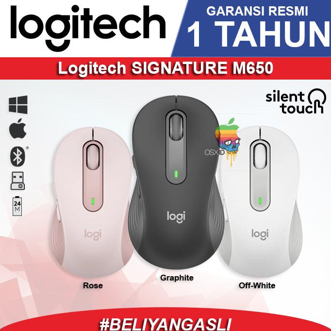 Jual Logitech Signature M650 Mouse Wireless Bluetooth Silent -Garansi ...