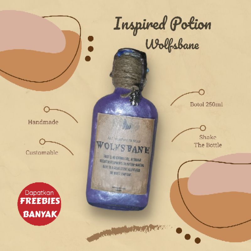 Jual Wolfbane Botol Potion Inspired From Harry Potter. Replika Potion ...