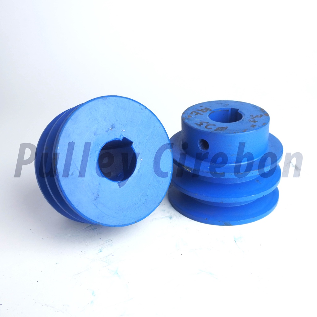 Jual Pulley Pully Puli Besi Padat 3.5 inch V Belt Tipe 2B / 2A Jalur 2 ...