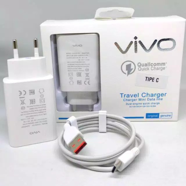 Jual Travel Adapter Charger VIVO Type Tipe C MICRO USB Quick Charge 2A ...