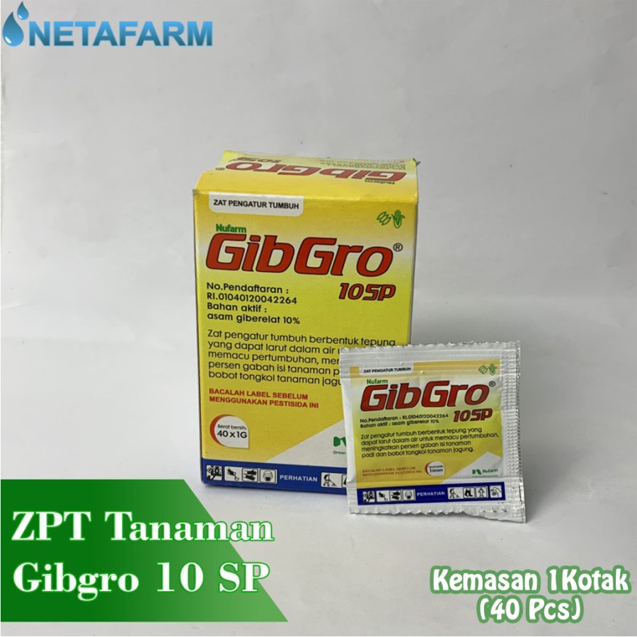 Jual ZPT GIBGRO 10 SP / Hormon Pertumbuhan isi 1 gram - 1Kotak (40pcs ...