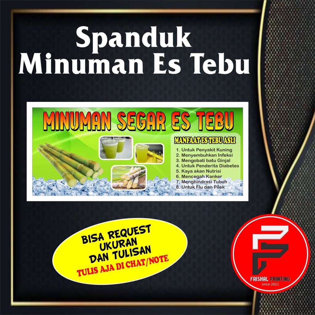 Jual Spanduk Es tebu / Banner Minuman Es / Spanduk Warung Es/ Sapnduk ...