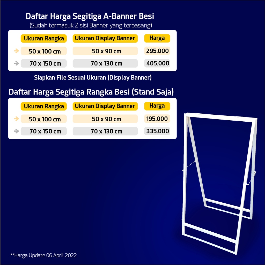 Jual Standing Banner Besi Hollow (Fullset) pavement board | Shopee ...