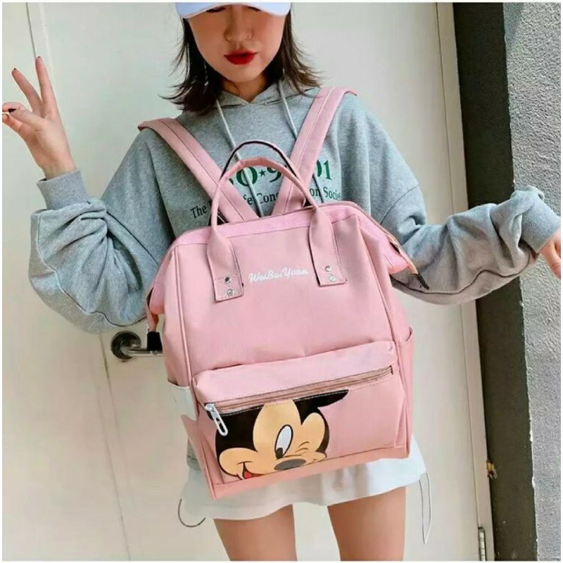 Jual JTB-Tas Wanita Terbaru Anello Mickey Mouse Backpack Multifungsi ...