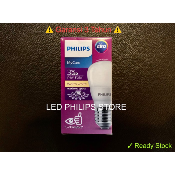 Jual PROMO!! Lampu Bohlam LED Philips 3 Watt Kuning/Warm White (3W 3 W 3Watt) | Shopee Indonesia