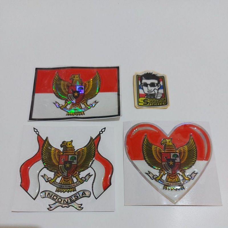 Jual STICKER EMBLEM BENDERA GARUDA INDONESIA TIMBUL 3D | Shopee Indonesia