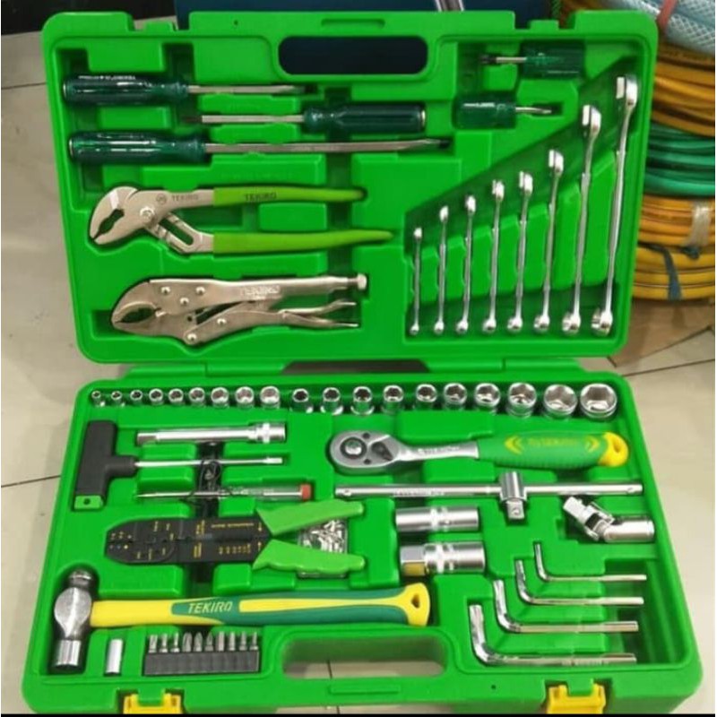 Jual TEKIRO Tool set 100 Pcs Tool Box Tekiro Tools Box Kunci Tekiro Set ...