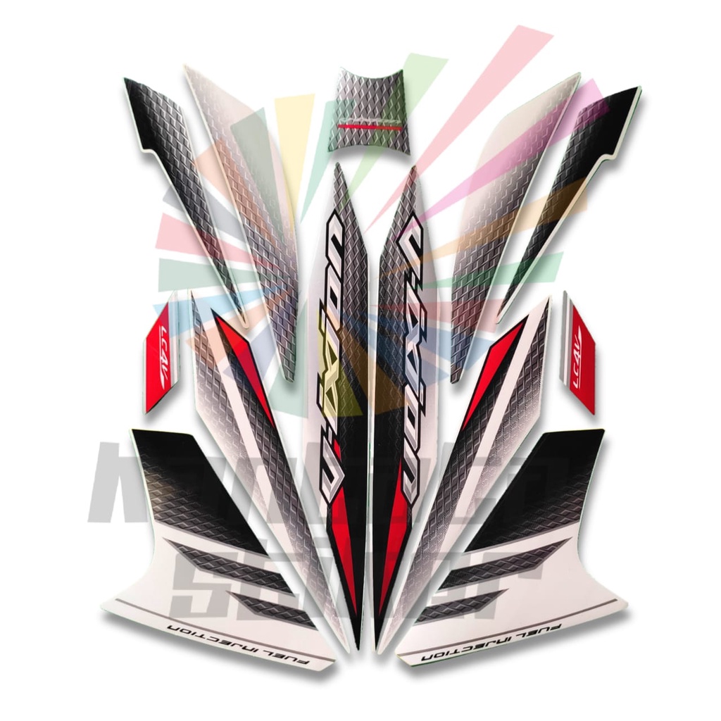 Jual Stiker Striping Motor vixion 2014 putih | Shopee Indonesia