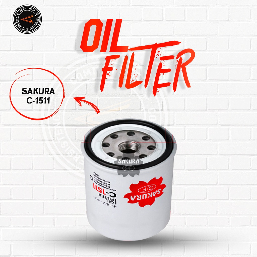 Jual Sakura Oil Filter C-1511/ C1511 / Sakura Filter Isuzu 2300cc | Shopee Indonesia